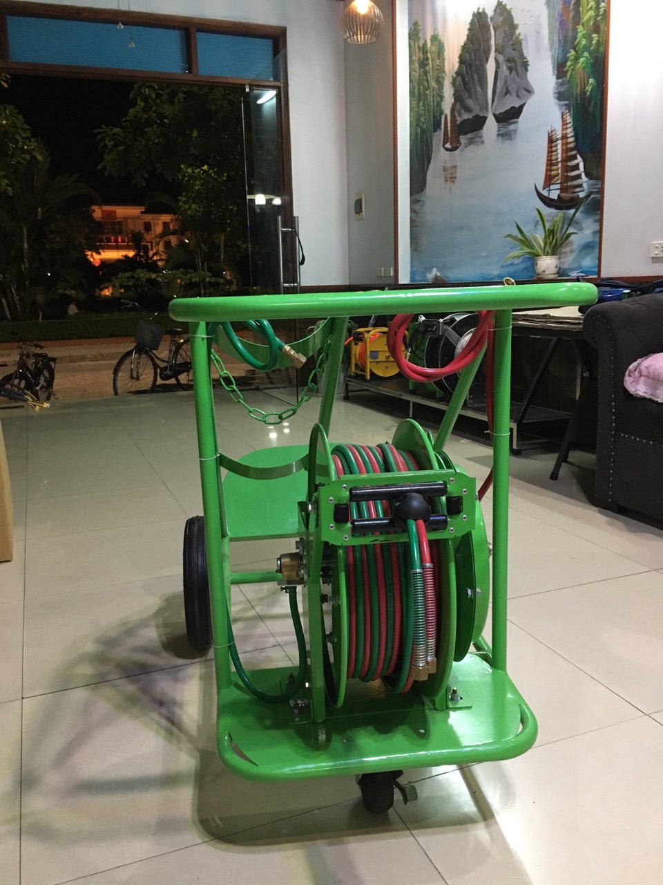 Model: VRGCA-650 .Rulo cuộn ống Hàn, cắt bằng khí – Kiểu lò xo tự cuộn + Xe đẩy chở 2 bình khí ...